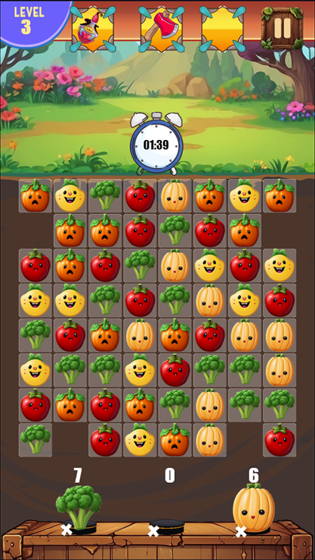 Vegetable Match - HTML5 Construct3 Game by Game-LaunchPad | CodeCanyon